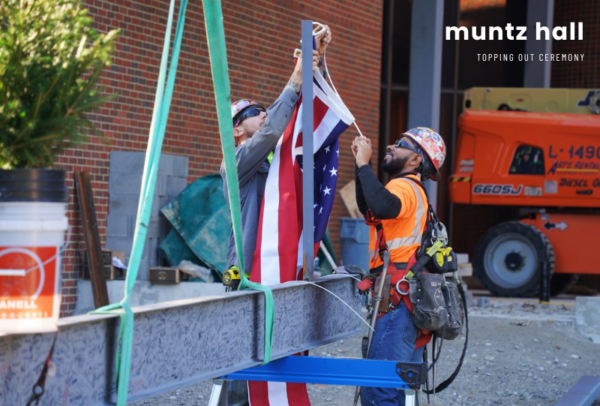 uc's muntz hall topping out ceremony - emersion Design
